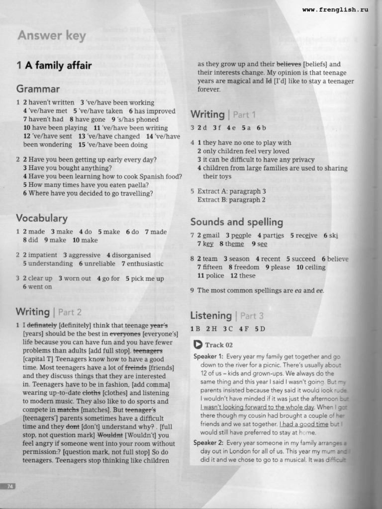 Complete First Certificate (2nd Edition) Workbook Answers | PDF