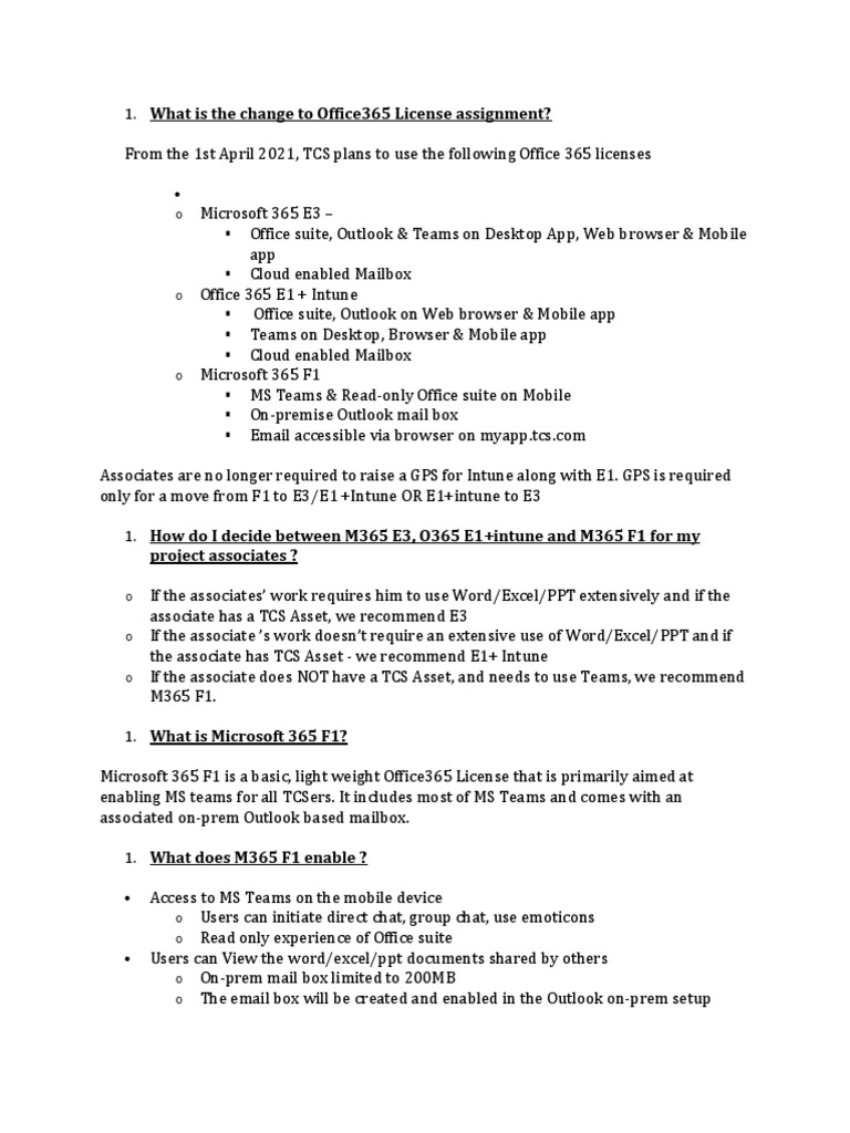 What Is The Change To Office365 License Assignment? | PDF | Microsoft ...
