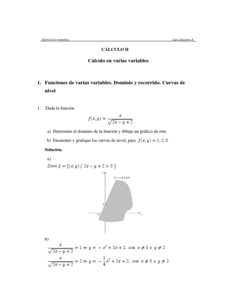 Ejercicios Resueltos - Varias Variables | PDF | Derivado | Elipse