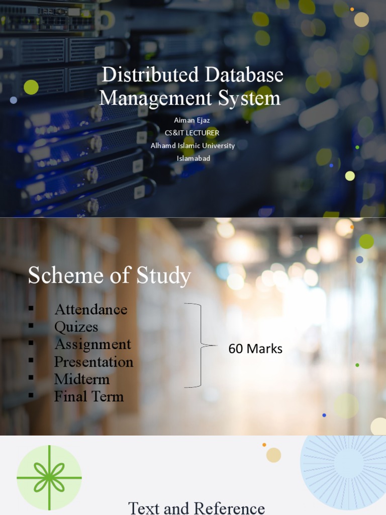 Ddbms System Lecture 1 | PDF | Databases | Computing