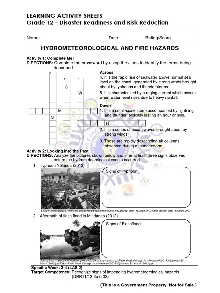 Q4 - DRR - Activity 2 | PDF | Flood | Thunderstorm