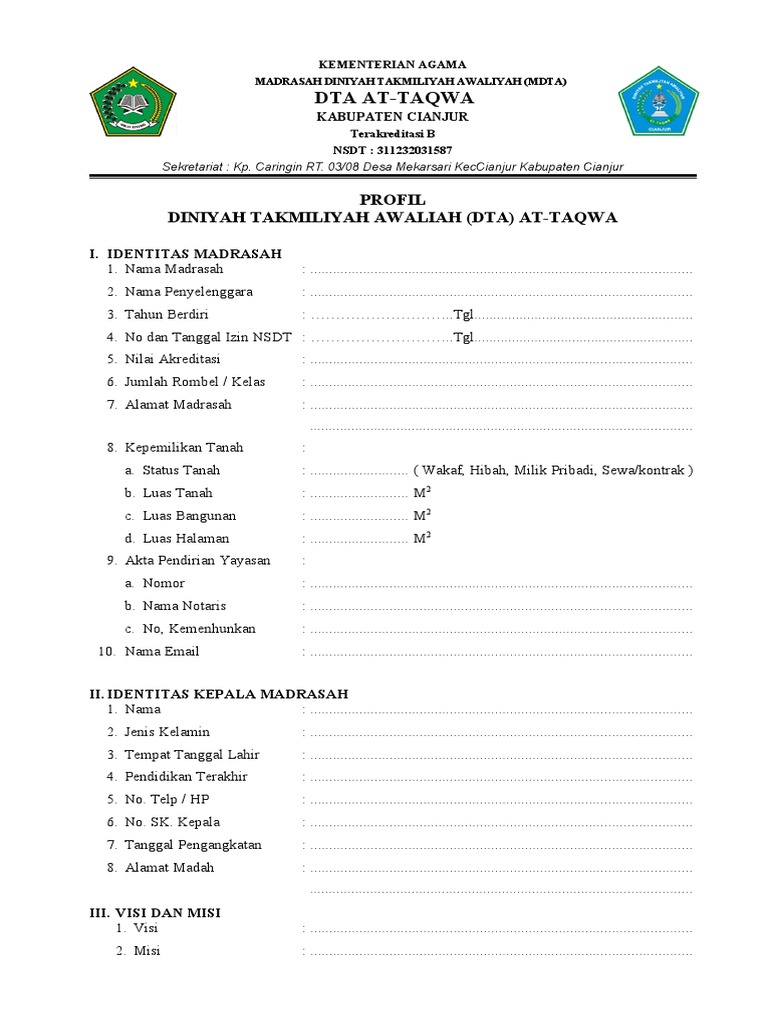 Profil DTA at TAQWA | PDF
