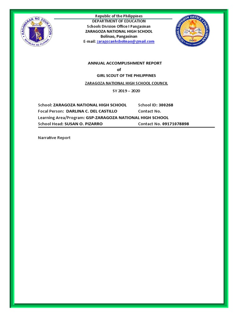 Annual Accomplishment Report | PDF | Teaching | Learning