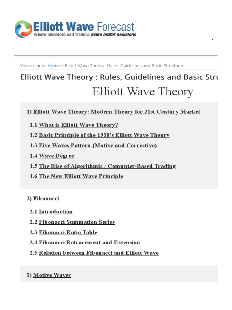 Wave Theory - Com | PDF | Financial Markets | Market (Economics)