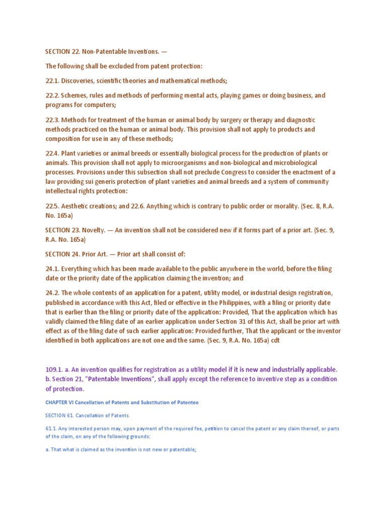 CHAPTER VI Cancellation of Patents and Substitution of Patentee | Download Free PDF | Patent ...