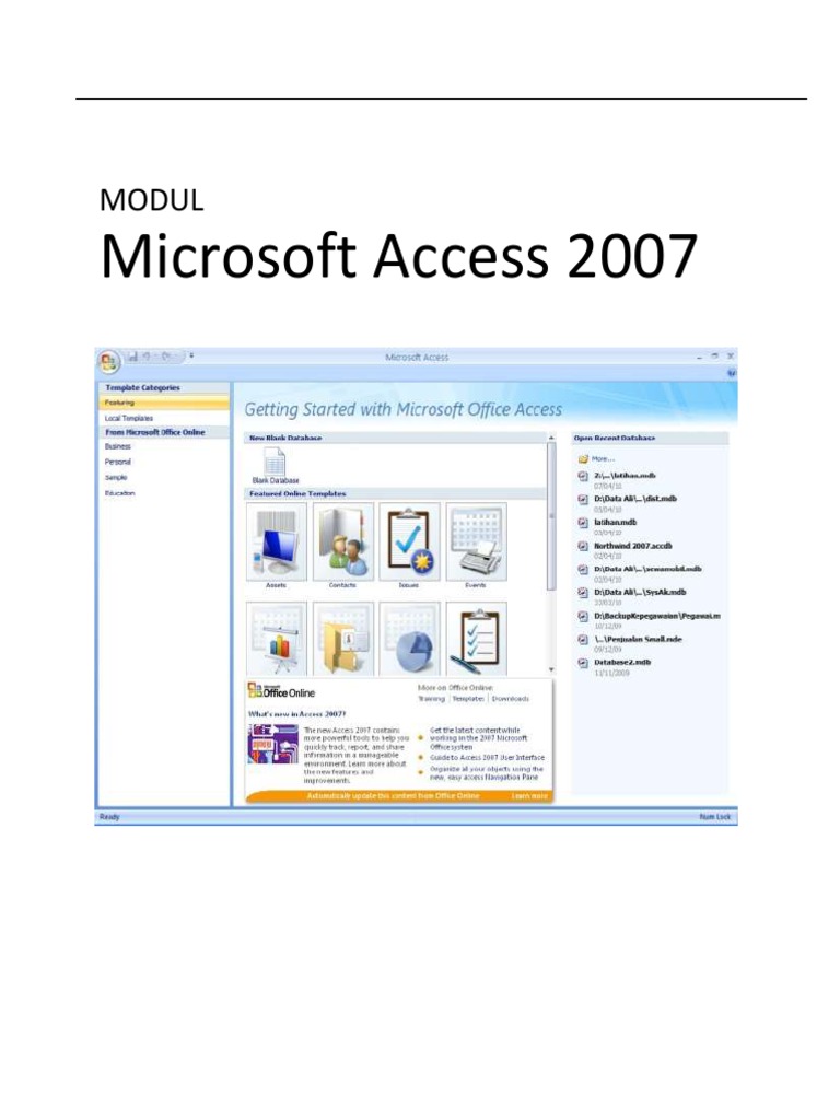 OPTIMIZED MS ACCESS | PDF
