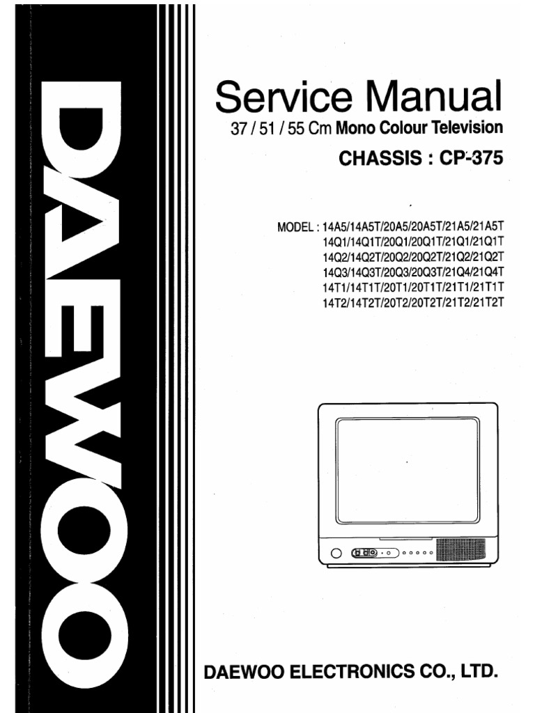 Daewoo CP-375 | PDF | Vacuum Tube | Microcontroller