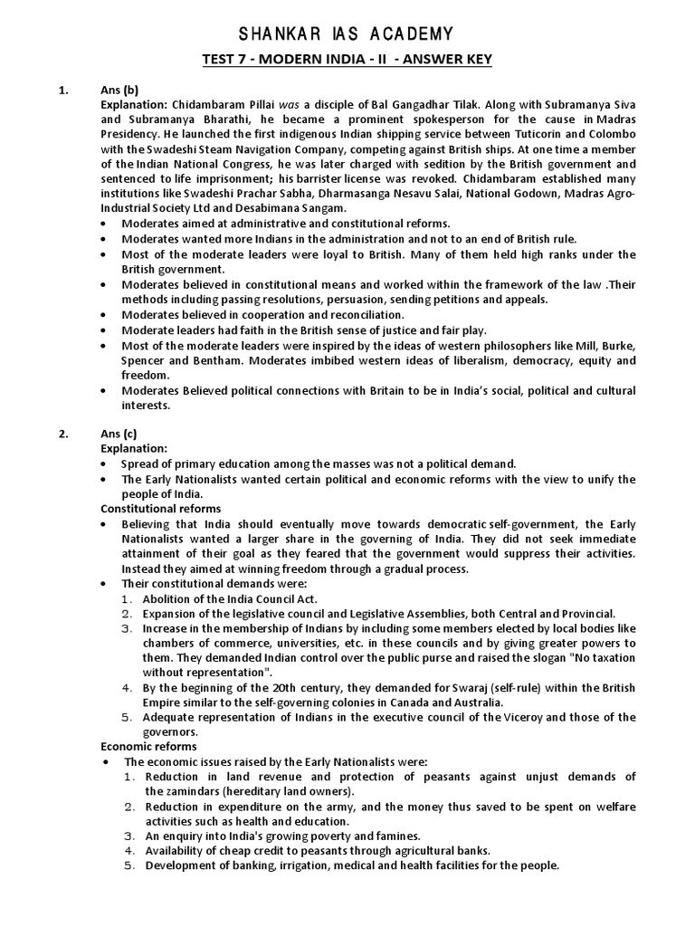 Modern India: Key Historical Insights | PDF | Politics