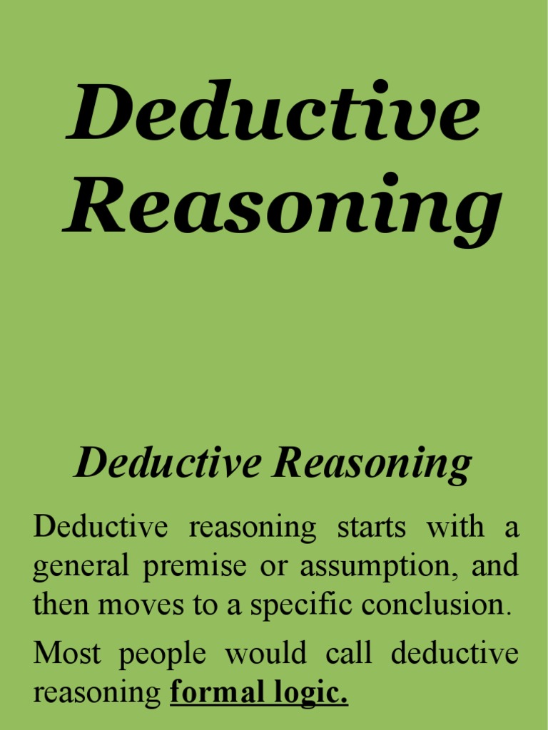 Deductive Reasoning | PDF | Deductive Reasoning | Argument