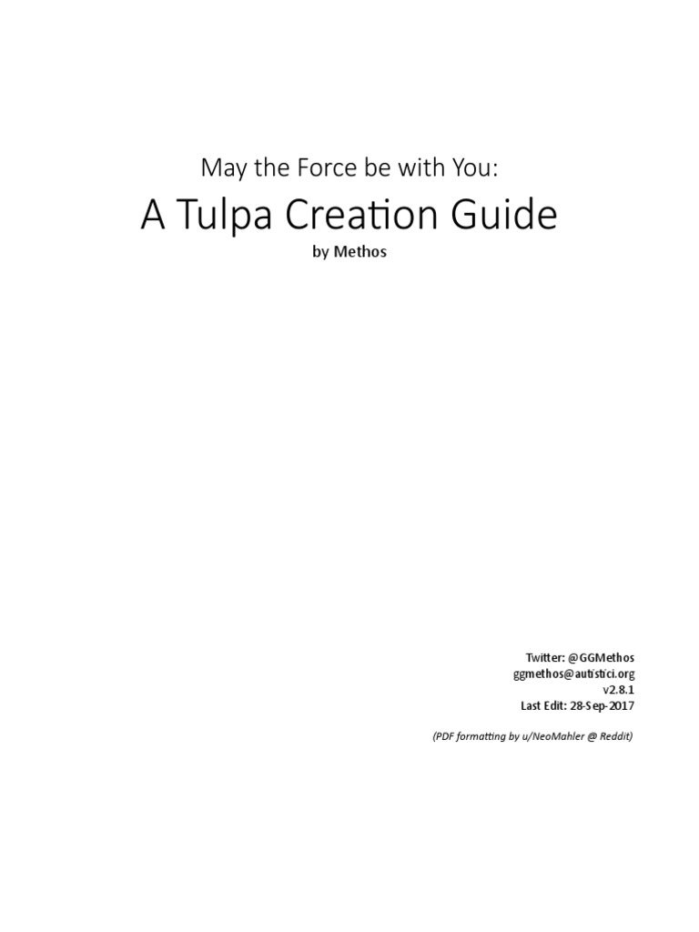 Tulpa Creation Guide | PDF | Odor | Meditation