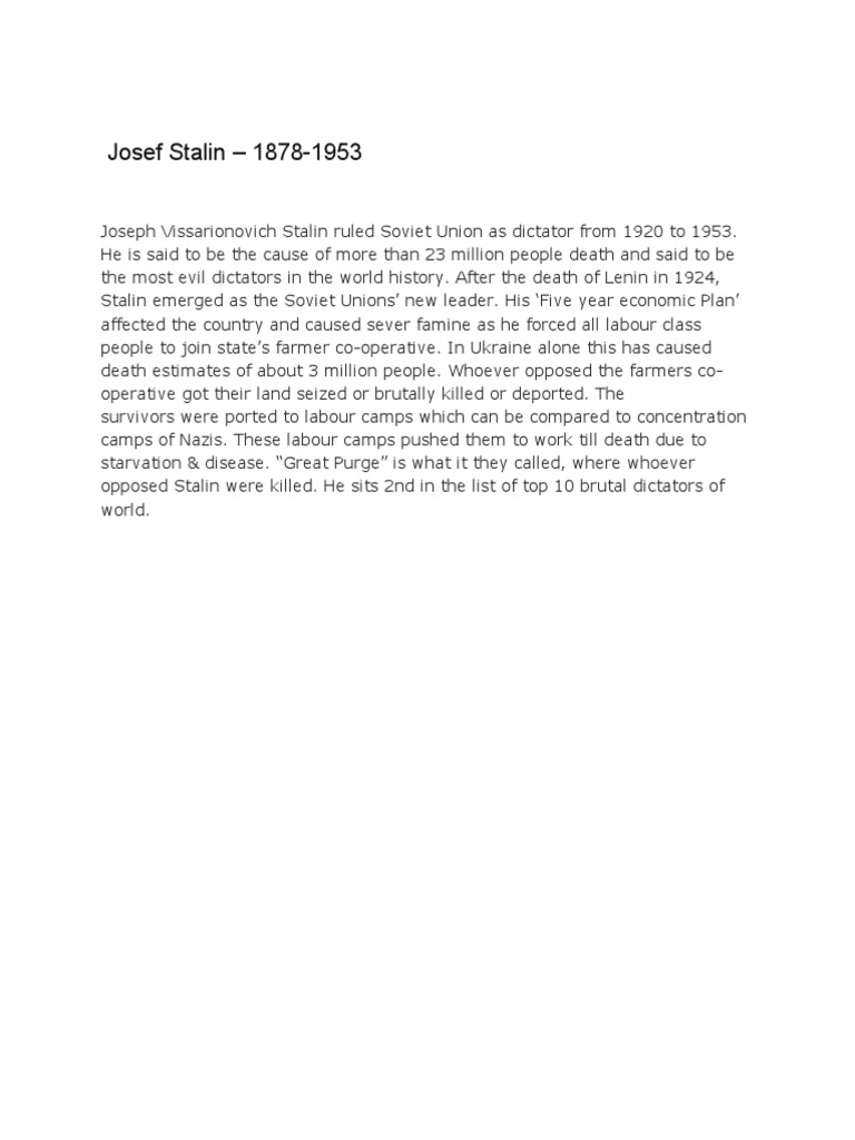 Josef Stalin | PDF | Politics