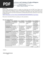 Rubrics For Improvised Instrument | PDF | Rubric (Academic) | Cognition