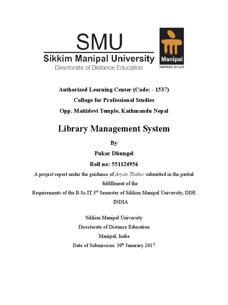 Library Management System Project Report Compress | PDF | Html Element ...