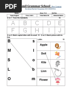 Nursery English Test Paper PDF | PDF | Orthography | Written Communication