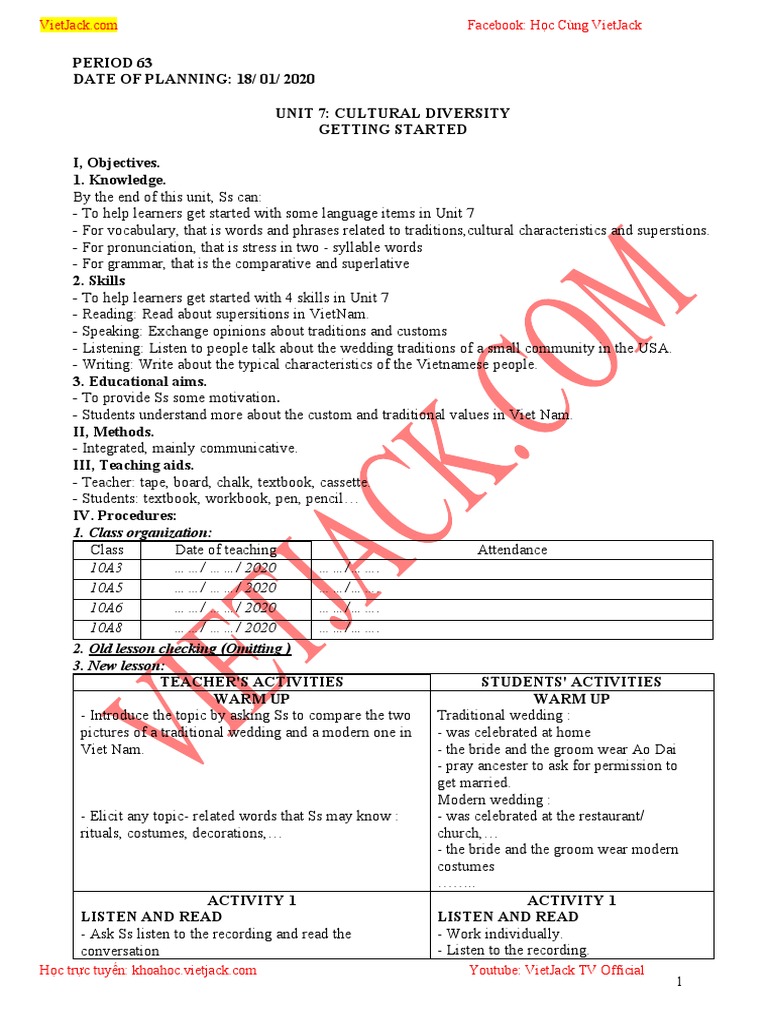 High School Cultural Diversity Lesson | PDF | Wedding | Teachers