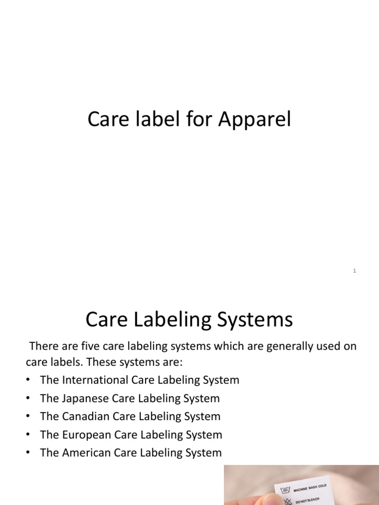 Care Label For Apparel | PDF | Chemistry | Industrial Processes