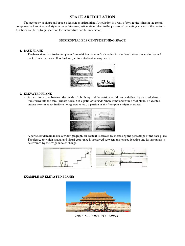 Space Articulation: Horizontal Elements Defining Space | PDF | Space ...