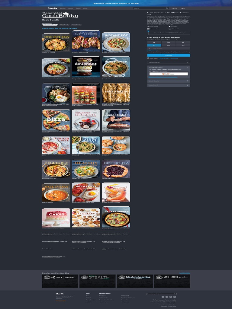 Humble Book Bundle - Essential Cookbooks by Williams Sonoma (Pay What ...