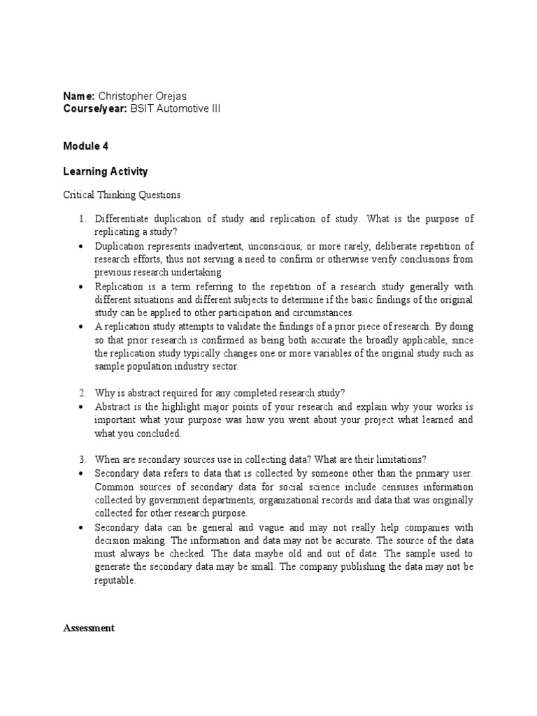 Module 4 Activity and Assesment | PDF | Data | Cognition