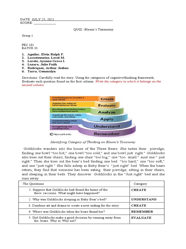 Quiz Exercise PEC 101 GROUP 1 | PDF