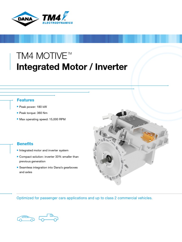 Tm4 Motive: Integrated Motor / Inverter | PDF | Electric Motor | Power ...