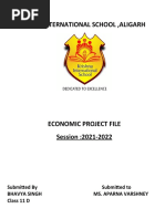 Class 12 Economics Project Cover Page | PDF