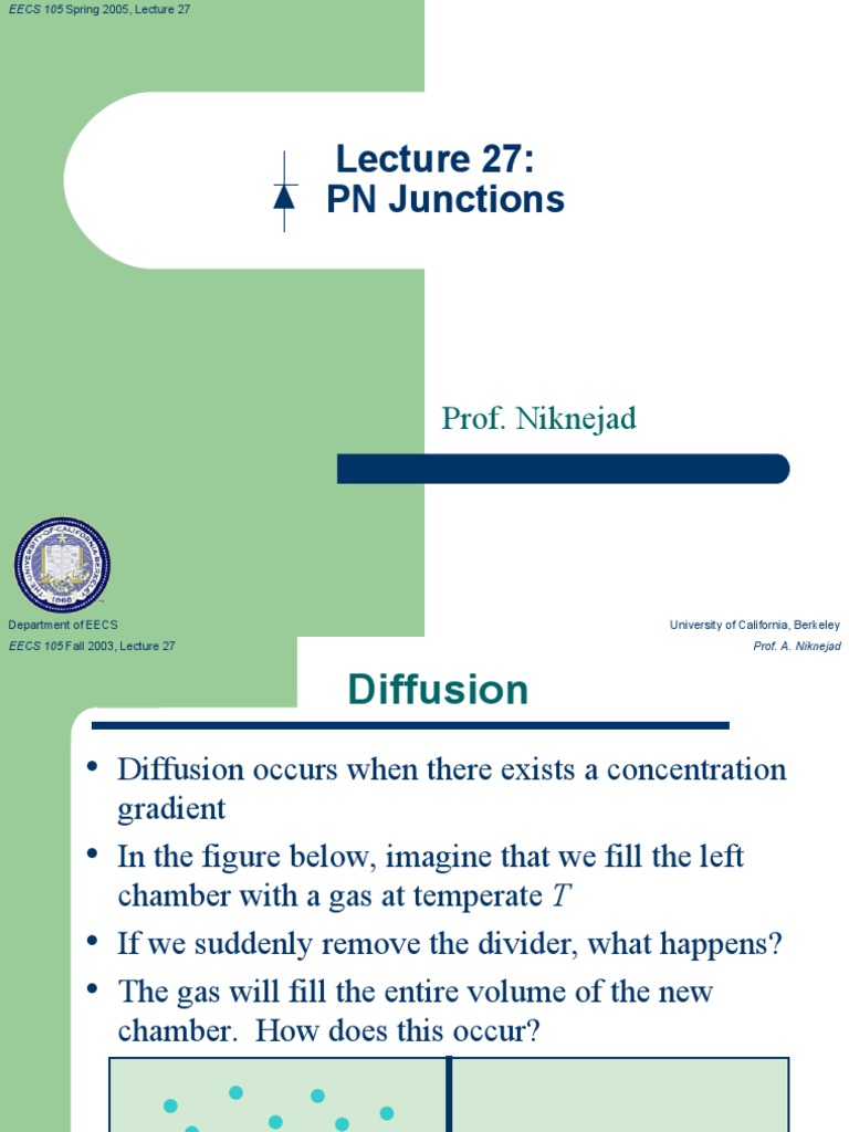 Lecture27 Ali | PDF | P–N Junction | Applied And Interdisciplinary Physics