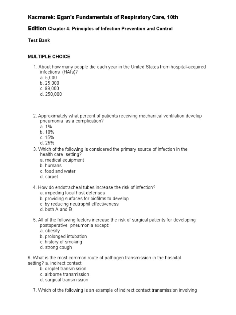 Chapter 4 PRINCIPLES OF INFECTION PREVENTION AND CONTROL | PDF ...