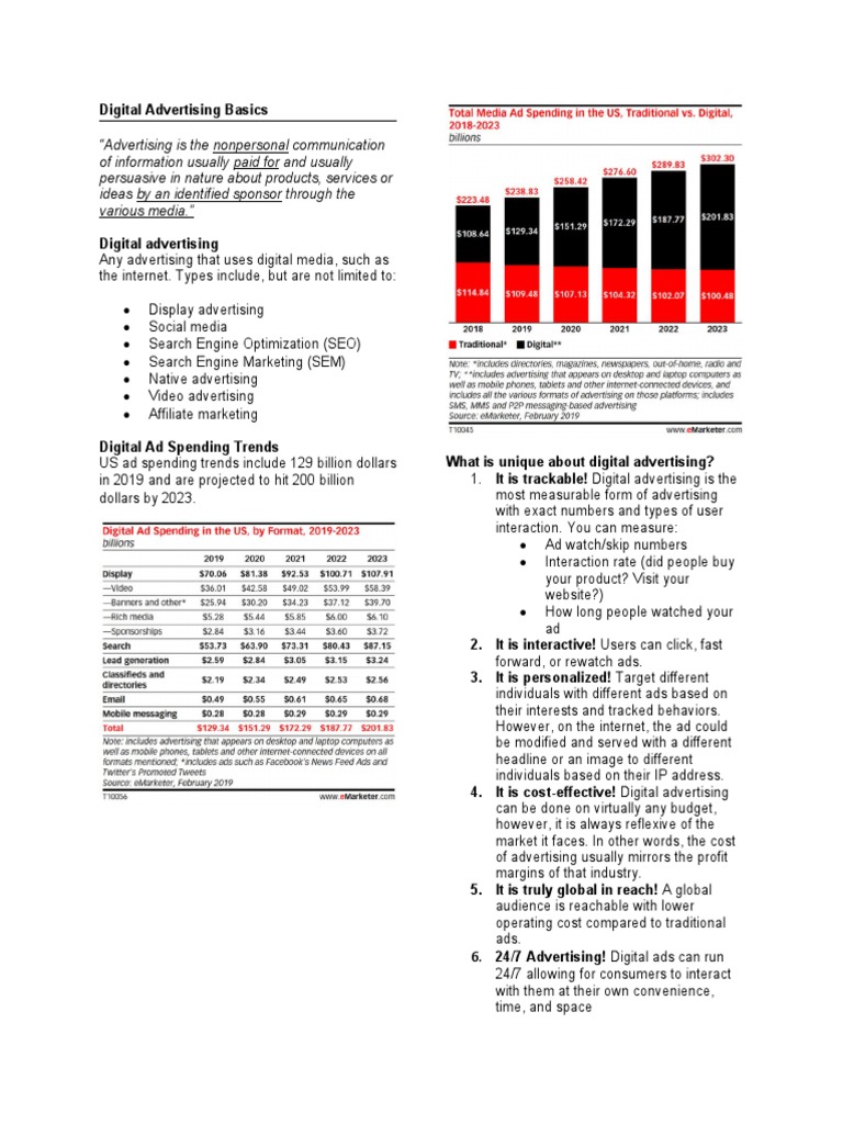 Digital Advertising Basics | Download Free PDF | Advertising | Online ...