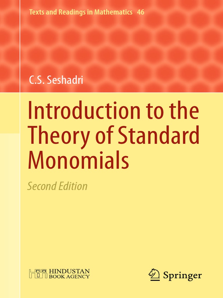 Seshadri, C. S. (2016) - Introduction To The Theory of Standard Monomials | PDF | Ring ...