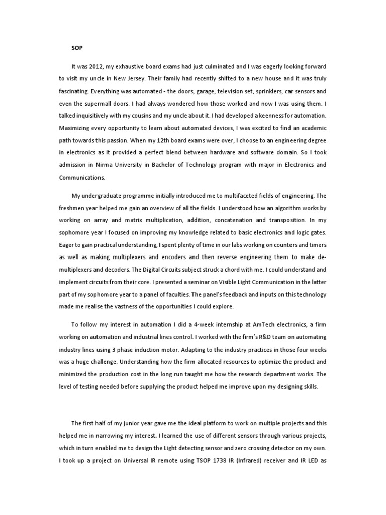 SOP Sample | PDF | Automation | Microcontroller