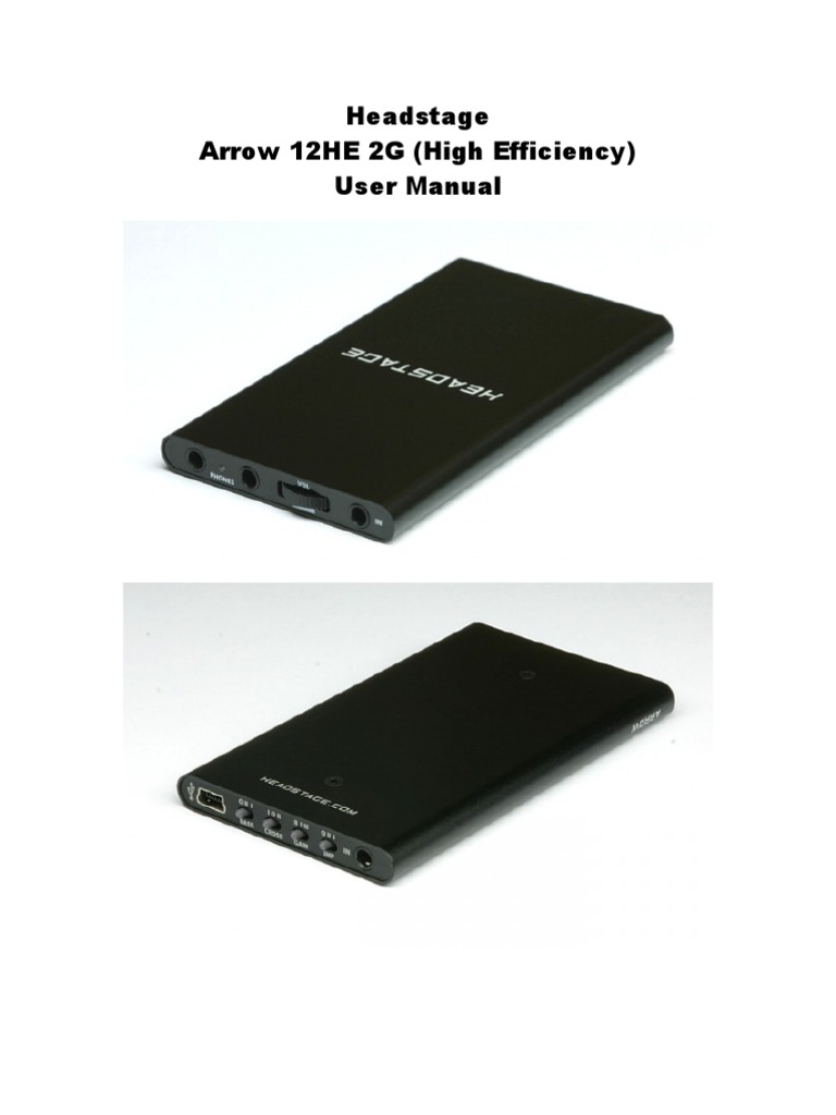 Arrow G2 Manual | PDF | Amplifier | Headphones