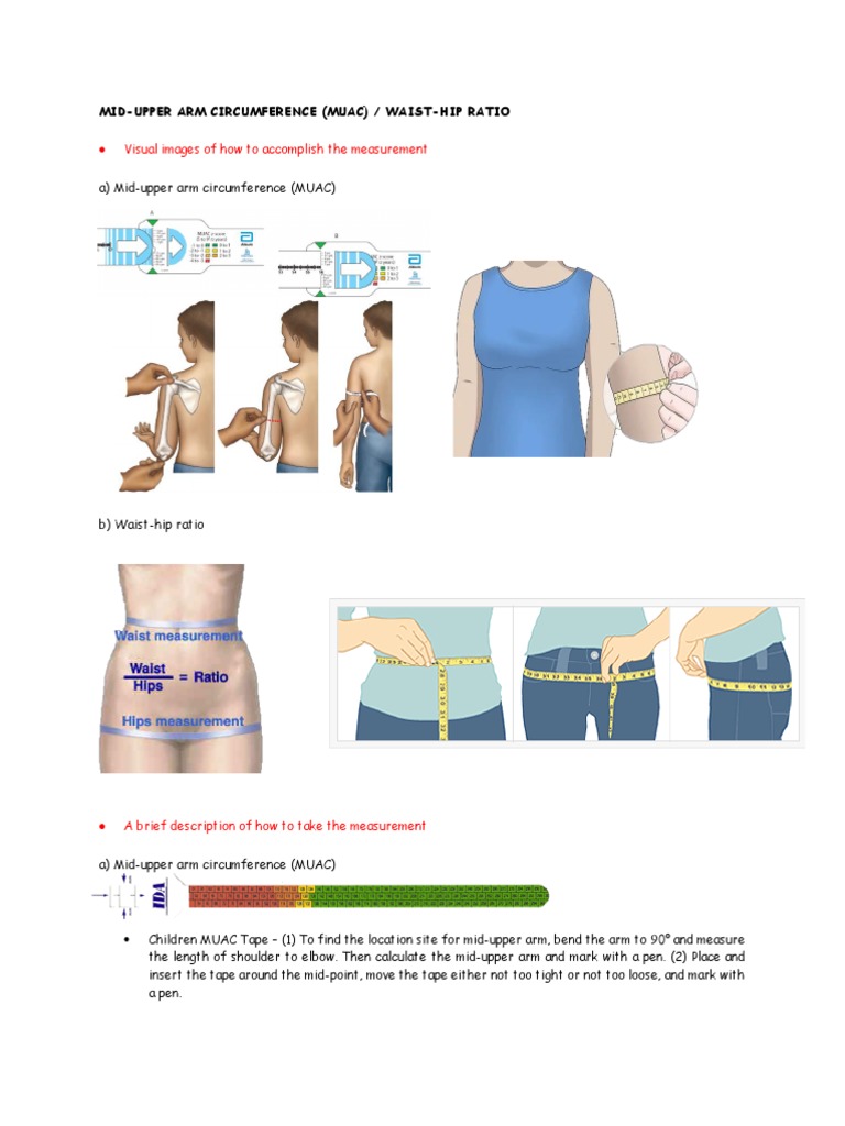 Visual Images of How To Accomplish The Measurement: Mid-Upper Arm ...