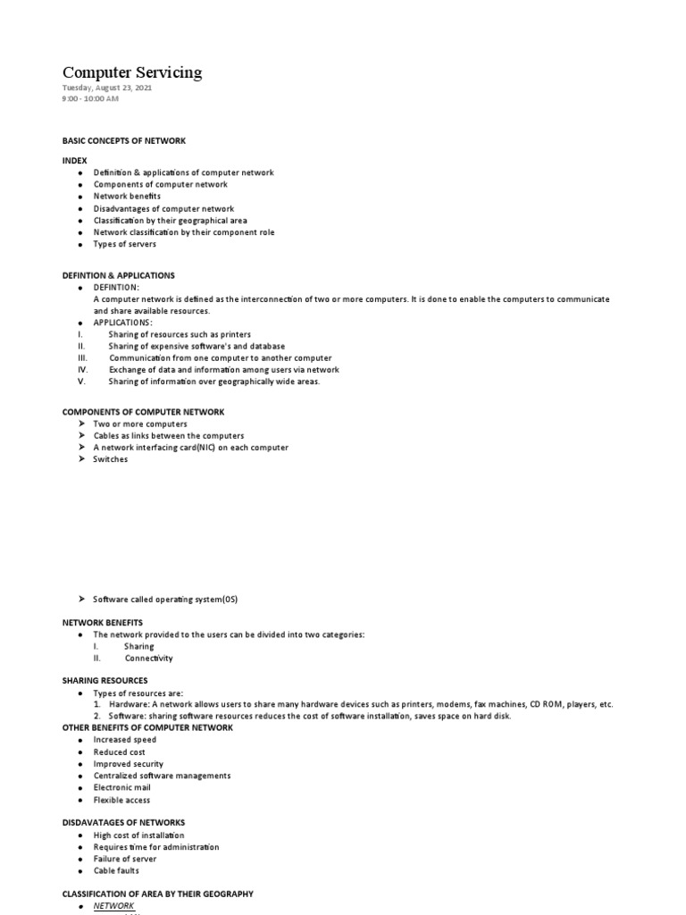 Computer Servicing | Download Free PDF | Computer Network | Network Switch