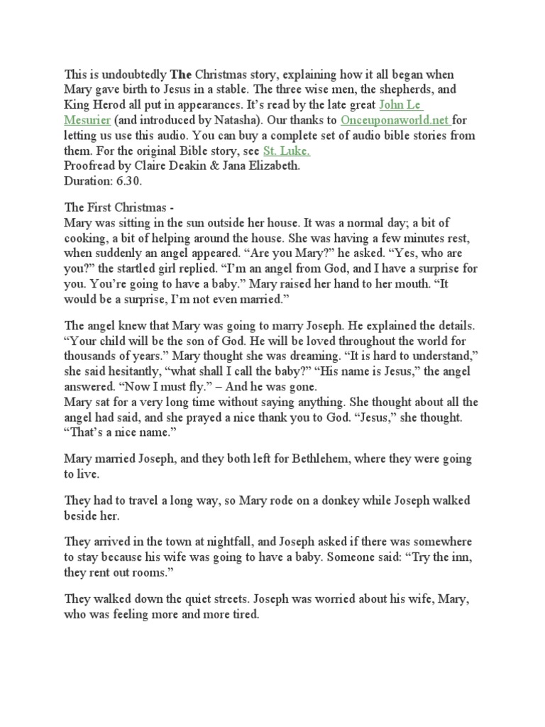 The First Christmas: The Story of Jesus' Birth According to the Gospel ...