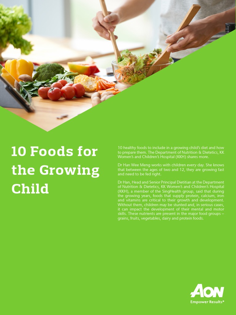 10 Foods For The Growing Child | PDF | Foods | Whole Grain