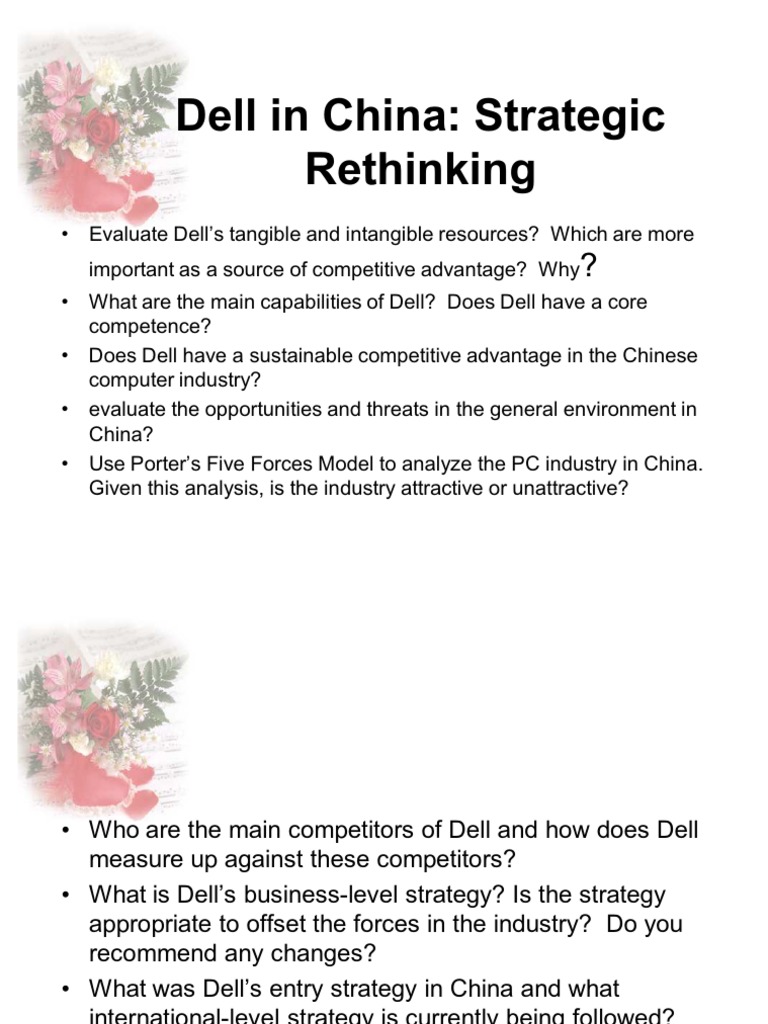 Strategic Capability and Competitive Advantage | PDF | Dell | Competitive Advantage