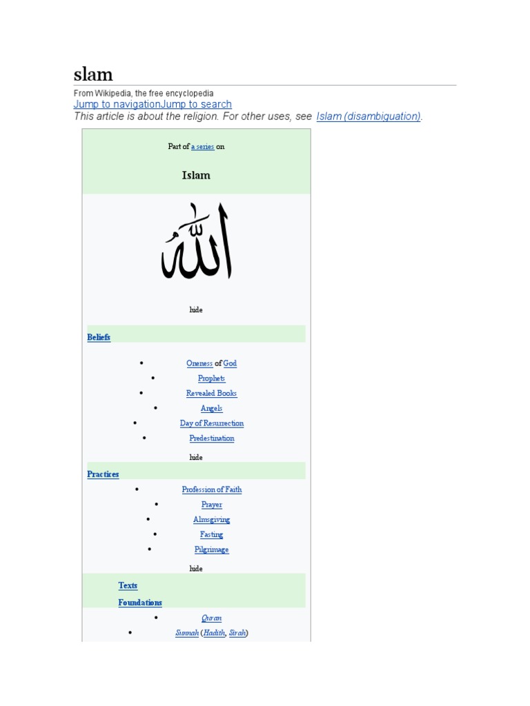 Overview of Islam Religion | PDF | Prophets And Messengers In Islam | Angel
