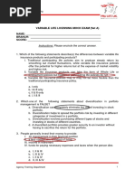 Sample-Paper For Cisi Exams | PDF | Stocks | Securities (Finance)