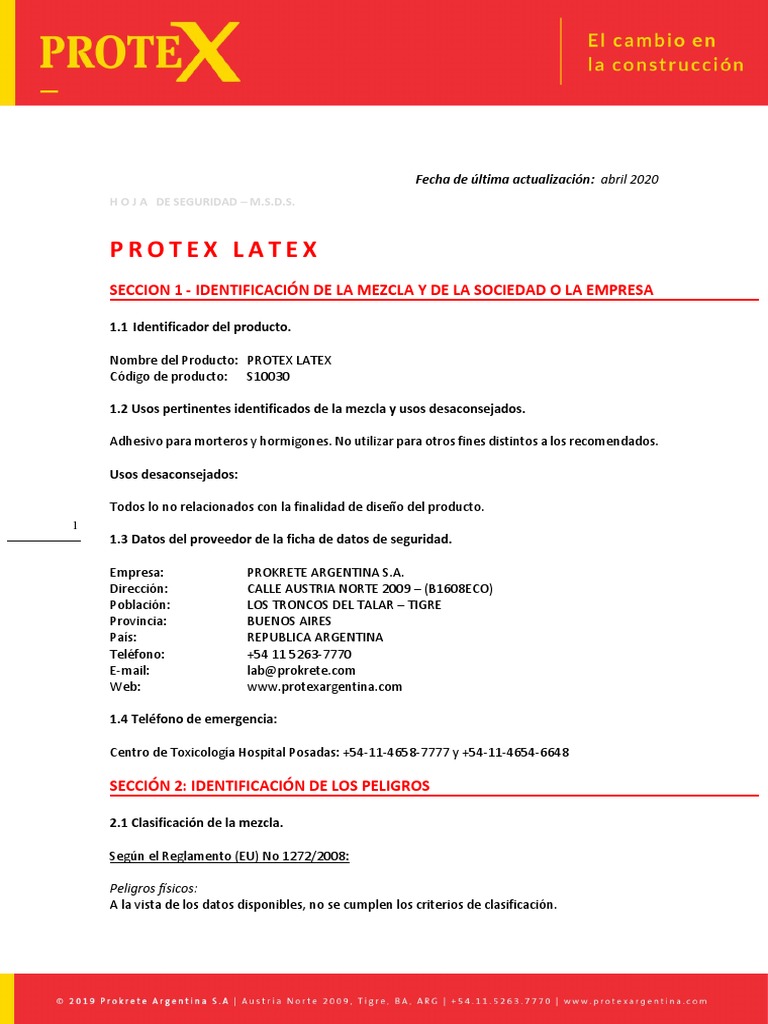 PROTEX Producto Seguridad 1621263977 | PDF | Residuos | Química
