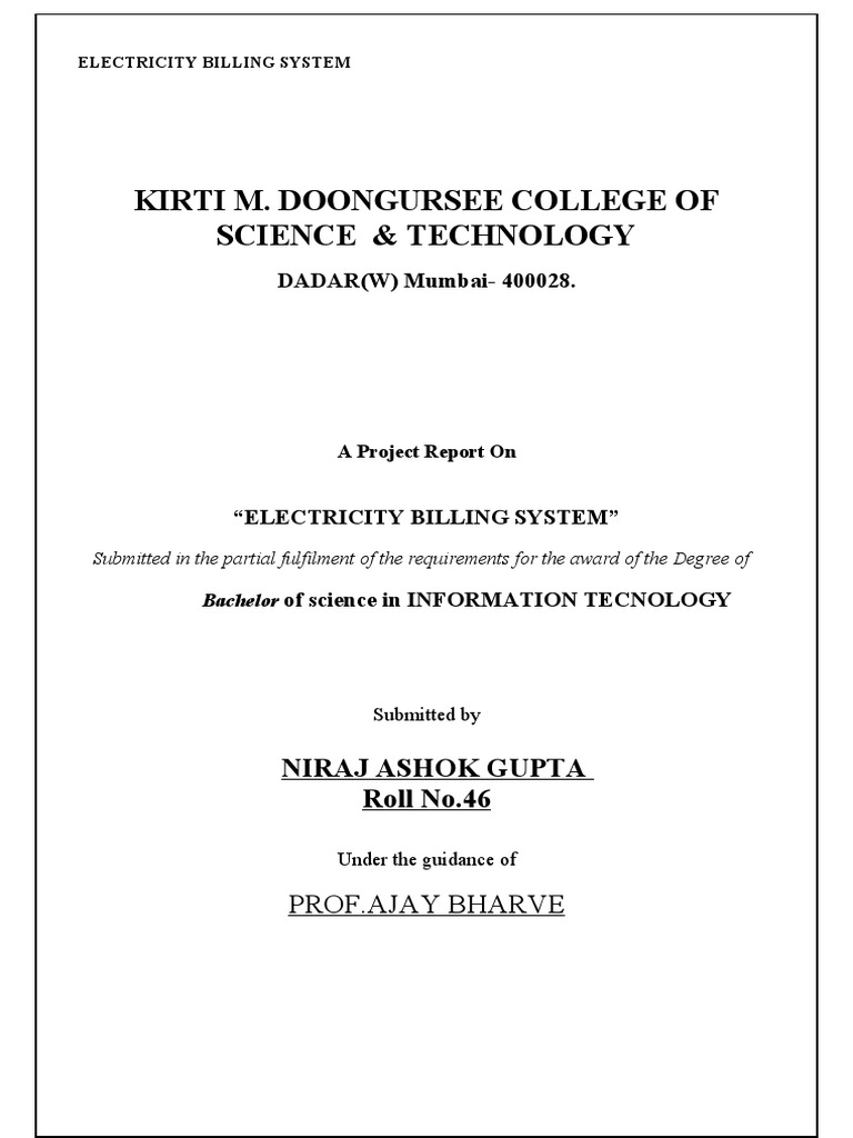 Streamlined Electricity Billing System | PDF | Electricity ...