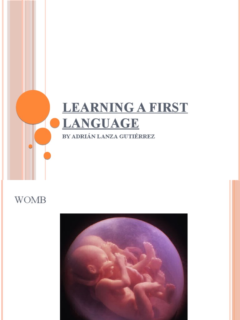 Learning A First Language | PDF