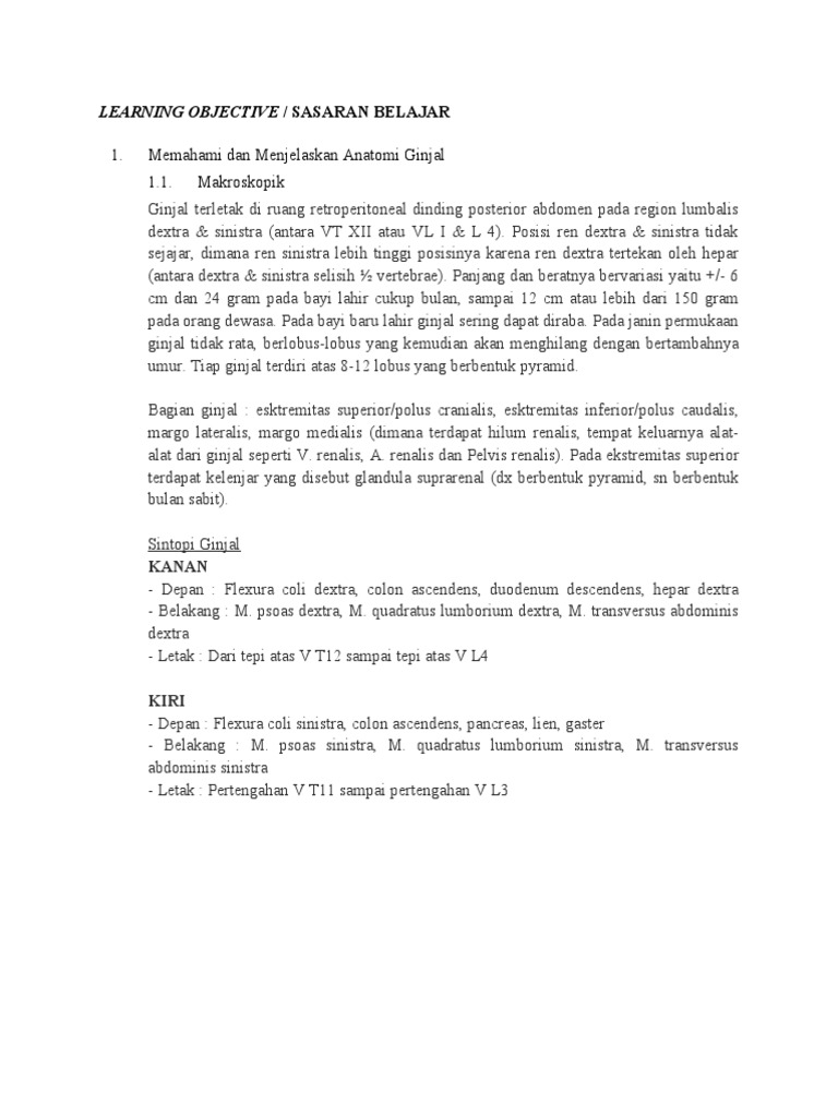 Lo by Jom SK1 Blok Ginjal Semester 5 | PDF