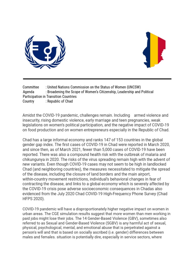 Position Paper Mun | PDF | Gender Studies | Gender Equality