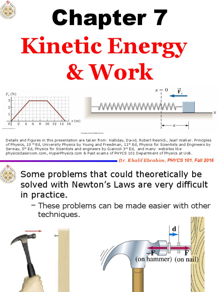 Chapter 7-1work and Kinetic Energy | PDF | Force | Euclidean Vector
