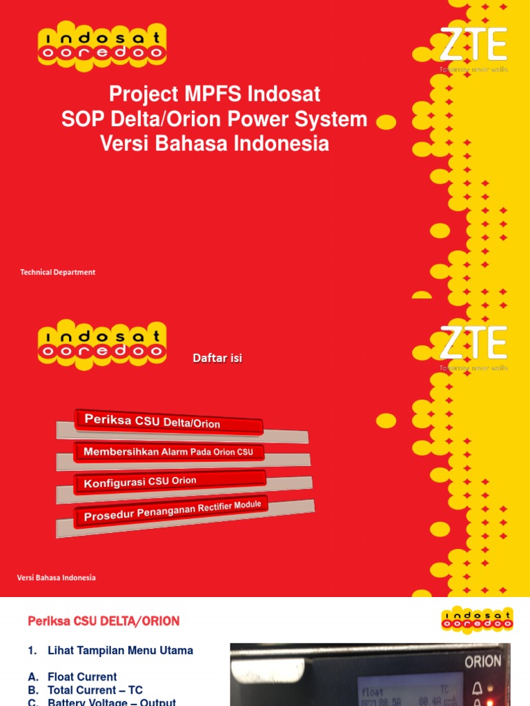 Delta - Orion Power System SOP - Versi Bahasa Indonesia Rev.1.0 | PDF