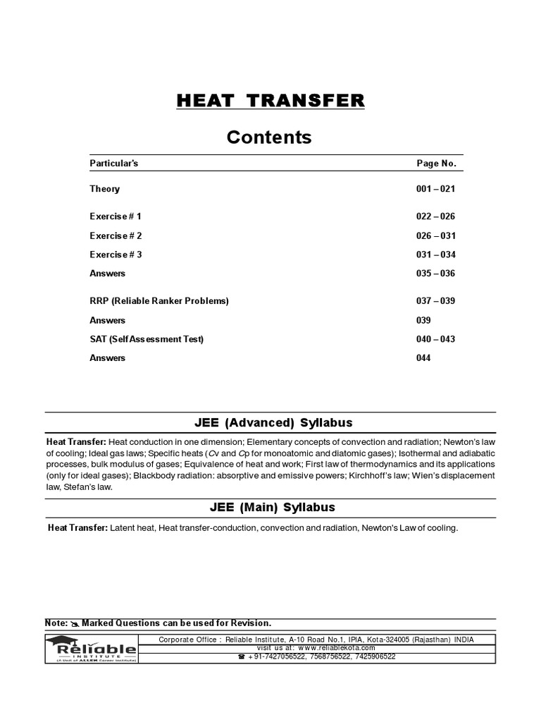 Heat Transfer - English - Final | PDF | Electromagnetic Radiation ...
