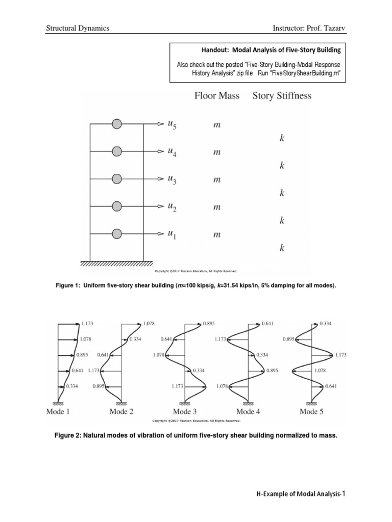 Five Story Building-Modal Analysis | PDF | Physical Phenomena | Applied ...