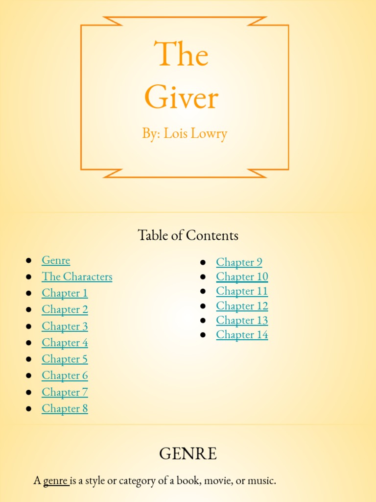 The Giver | PDF | The Giver