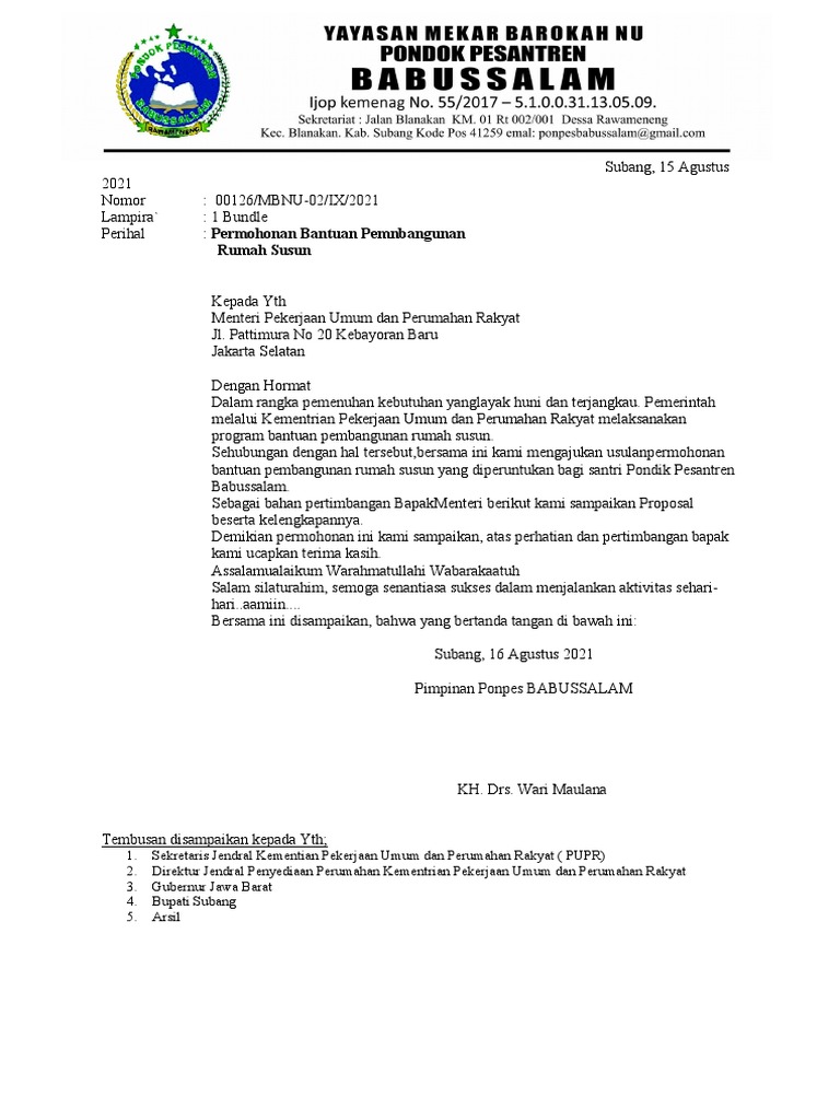 Proposal Ke PUPR | PDF